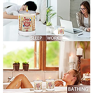 Wishing Candles Big Glass Vanilla Cake Soybean Candles, 60 Hour Cream Scented Birthday Candles, White, 8 Ounces for Birthday Gifts, Parties and Holiday Decorations