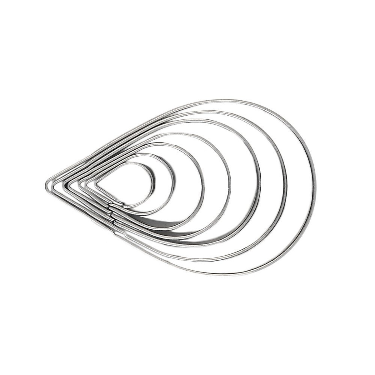 OKUBOX BT02 7pcs/set Stainless Steel Rose Petal Cake Cookie Cutter Mold Pastry Baking Mould Tear Drop Cutter Set