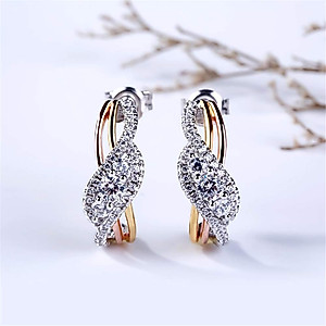 Jeulia Endless Love Earrings Gift for Women Girlfriend Wife Engagement Wedding Anniversary Promise or Birthday With Jewelry Box