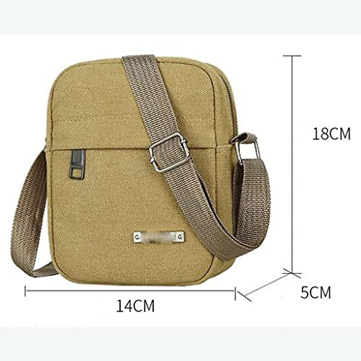 ZSEDP Canvas Small Bag Casual Men Mini Handbags Male Cross Body Shoulder Messenger Bags for Men Purses and Handbags