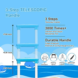 GinzaTravel 3D Little Whale Cute Children's Luggage Sit and Ride Trolley Case 18-inch Universal Wheel Travel Case for Boys and Girls