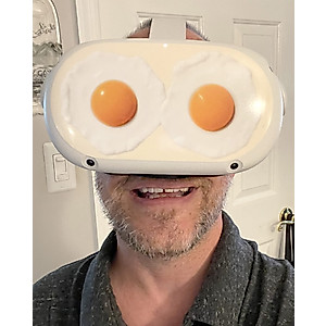 Egg Eyes Decal for Quest 2 VR Headset - Meta/Oculus - Glossy Vinyl Sticker