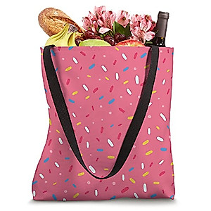 Cute Pink Donut Ice Cream Sprinkles Tote Bag