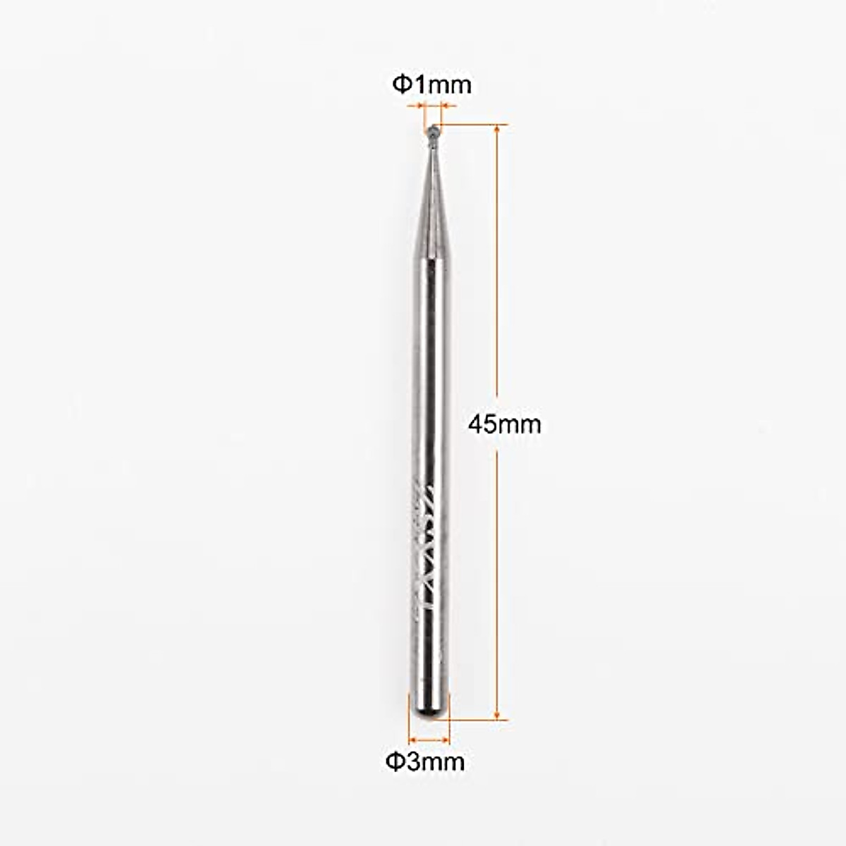 HARFINGTON 30pcs Diamond Grinding Burrs Carving Bits 1mm Ball Shape Head Mounted Point 1/8 Shank for Rotary Tool