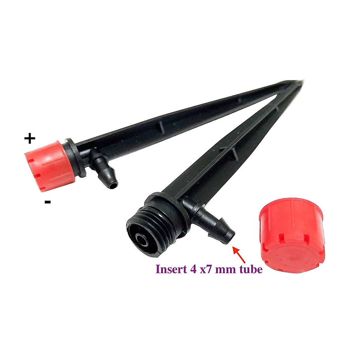 ZILIM 50PCS Drip Emitters Sprayer with 8 Hole, 360 Degree Dripper Perfect for Irrigation System Watering Kits, Adjustable for 1/4inch(7 x 4mm) Irrigation Tube Hose, Garden Patio Lawn Flower Bed