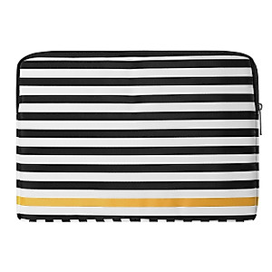 Slim Striped 12-inch Laptop Sleeve Compatible with Asus Laptop L210 E210, Chromebook C202 Flip C214, VivoBook Flip 12 S13, ZenBook 13 UX334 Flip S UX371 (Gold)