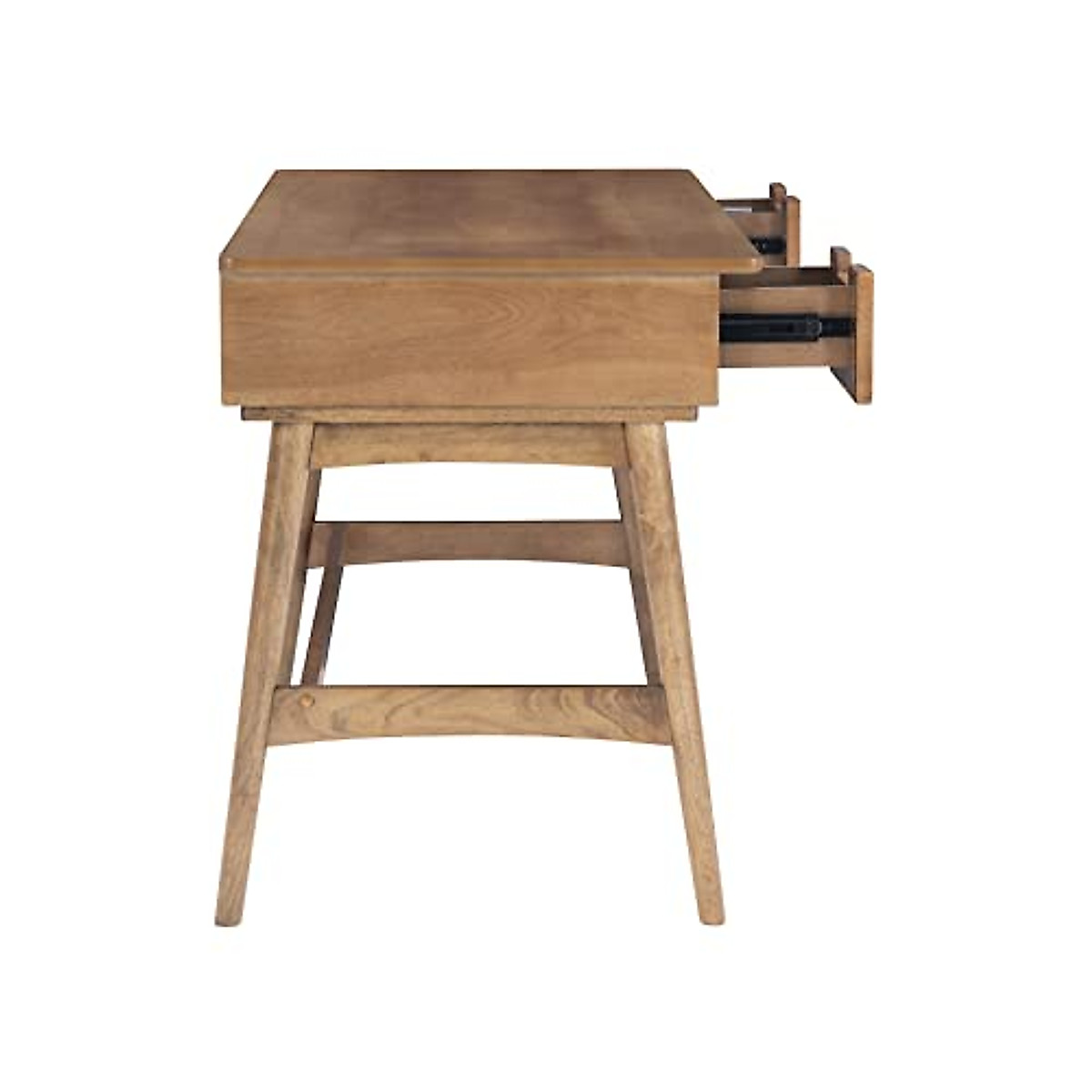 Linon Natural Dutton Wood and Rattan Desk