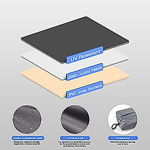 Cegsin Grill Cover, 58 Inch Waterproof BBQ Grill Cover, UV and Fade Resistant Gas Grill Cover, 600D Outdoor Eagle Wing Barbecue Gas Grill Cover Fits Grills of Weber Brinkman Char-Broil, Etc-Black