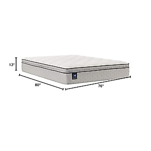 Sealy Essentials Spring Winter Green Euro Pillowtop Soft Feel Mattress, King