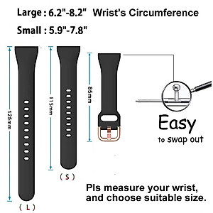 smaate Watch Band Compatible with P22 Donerton, Popglory, CanMixs, Kalinco 1.4inch, Motast Mugu Chalyh P36 P32, FirYawee P9 and compatible with AGPTEK LW31 Smartwatch, 3-pack, Slim Silicon replacement strap