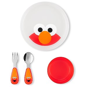 Skip Hop x Sesame Street Toddler Feeding 4-Piece Mealtime Set, Elmo