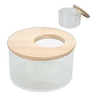 Hamster Sand Bathtub Transparent Acrylic Sand Bathroom Small Pet Bath Box for Hamsters Mice Lemming Gerbils or Other Small Pets(S)