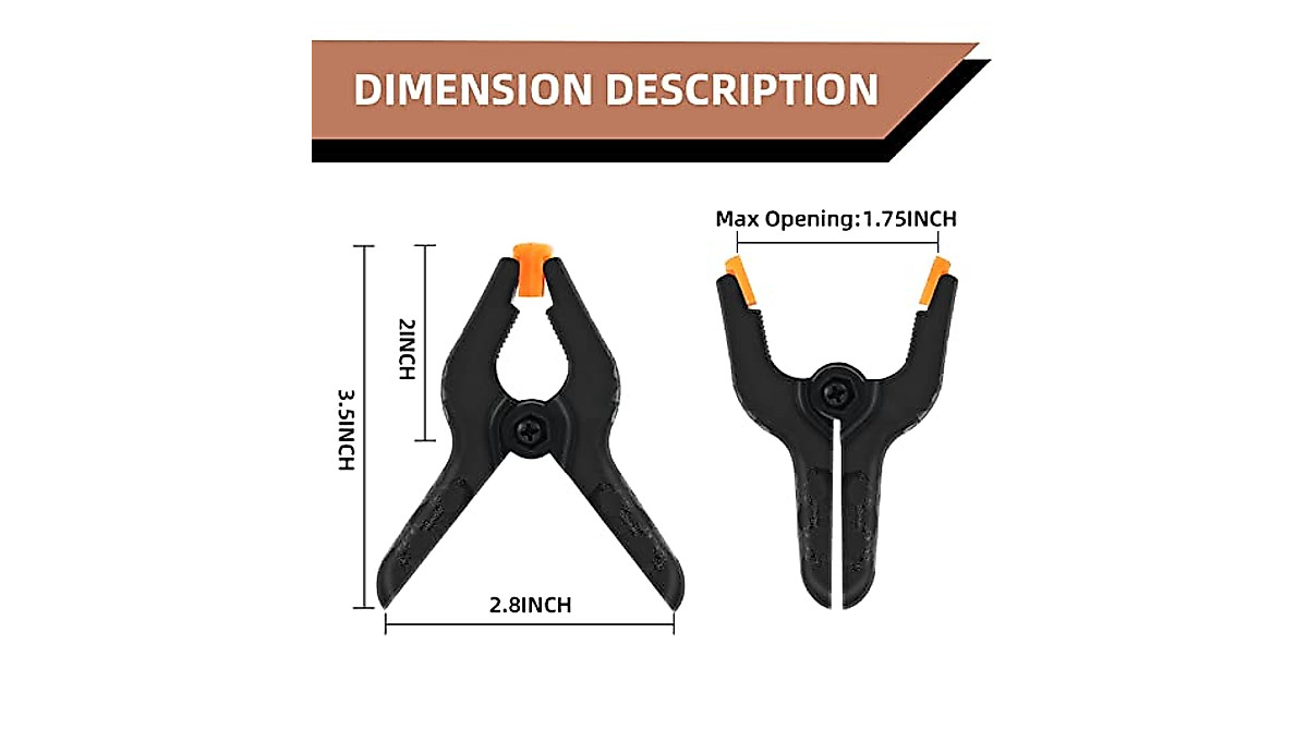 16 Pack Heavy Duty Spring Clamps for Crafts & Photography