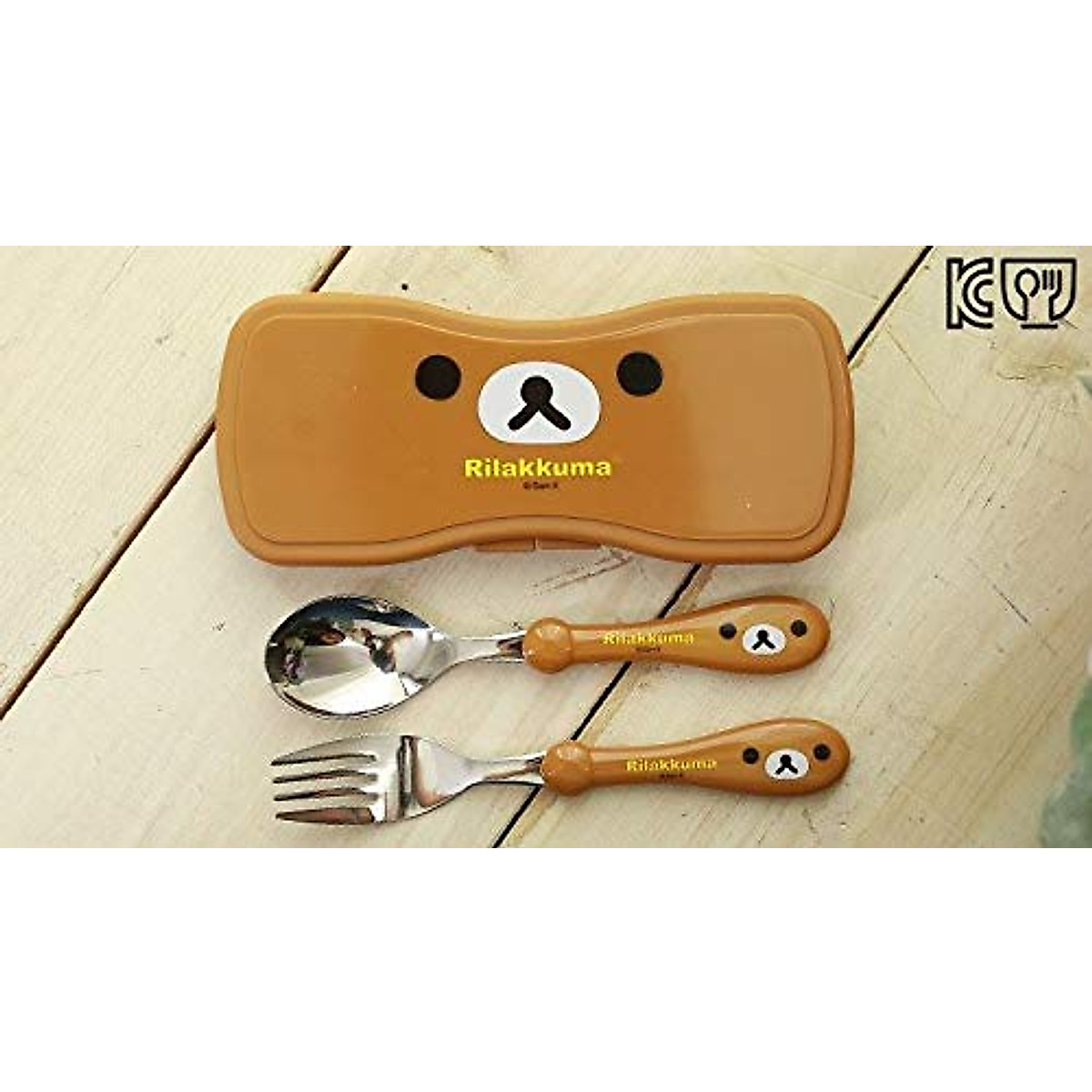 Kids Spoon Fork Set with Case Stainless Steel 304