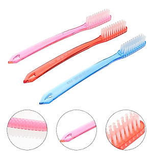 SUPVOX 6pcs Premium Manual Hard Bristles Toothbrush for Adult Teeth Stain Cleaning (Random)