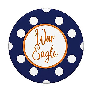 Polka Dot Navy Blue and Orange War Eagle PopSocket PopSockets Swappable PopGrip