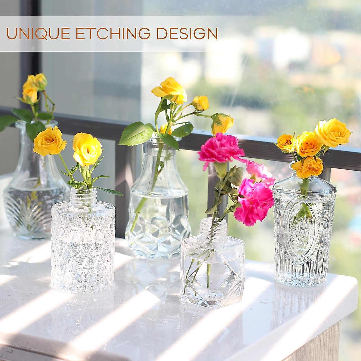 BIGIVACA Set of 30 Clear Bud Vases for Wedding Centerpieces and Table Decor