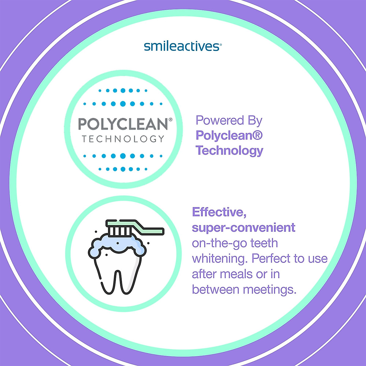 Smileactives Teeth Whitening Pen for White Smile, Fast Tooth Whitener and Stain Remover with Precision Brush Tip, Dental Quality Whitening Gel, Travel Pen, Easy to Use, Ultramint Flavor Flavor, 1 Pack