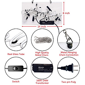 Neon Signs Good Vibes Only Neon Sign Neon Light Sign Light Up Signs Wall Decor Custom Neon Sign Neon Words for Wall Bedroom Girls Halloween Christmas Decor Neon 14x8 inch