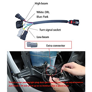 Sheisor Upgrading LED Headlight Conversion Harness, Upgrade Headlamp Wire Harness Compatible with 2016-2023 Toyota Tacoma to Use 2020+ LED Headlights (Not for SR SR5)