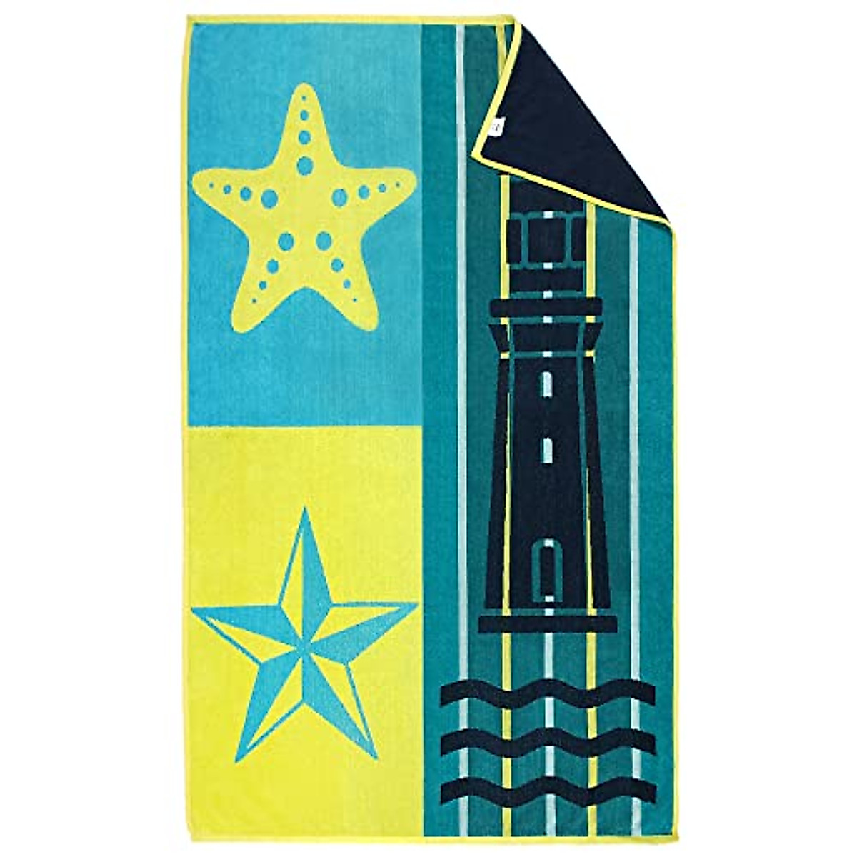 Kaufman - Assorted Premium Velour Oversized Double Jacquard Reversible 750 GSM Beach, Pool Towel, Plush, 40in x 70in, Luxurious 100% Cotton (3-Pack Assorted)