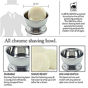G.B.S Men’s Wet Shaving Kit Shaving Stainless Steel Razor Wood Handle with Case Synthetic Badger Hair Brush All-Natural Shave Soap Chrome Shaving Bowl Leather Strop Alum Block