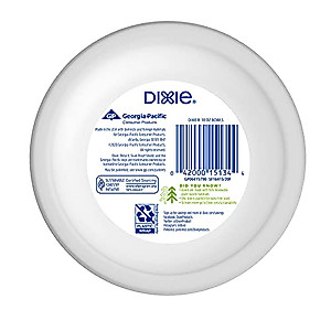 Dixie Paper Bowls, 10oz, Dessert or Light Lunch Size Printed Disposable Bowl, 36 Count (Pack of 8)