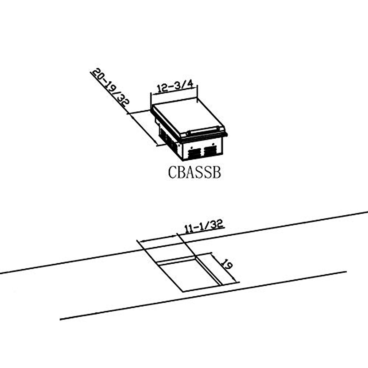 WHISTLER Outdoor Kitchen Side Burner Single Side Burner Propane Burner with NG Convert Kit, Drop in, 12000 BTUs