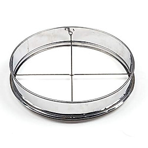 Practicool Garden Potting Mesh Sieve - Sifting Pan - Stainless Steel Riddle - Mix Soil Filter - with 4 Interchangeable Mesh Sizes - 3, 6 , 9, 12mm