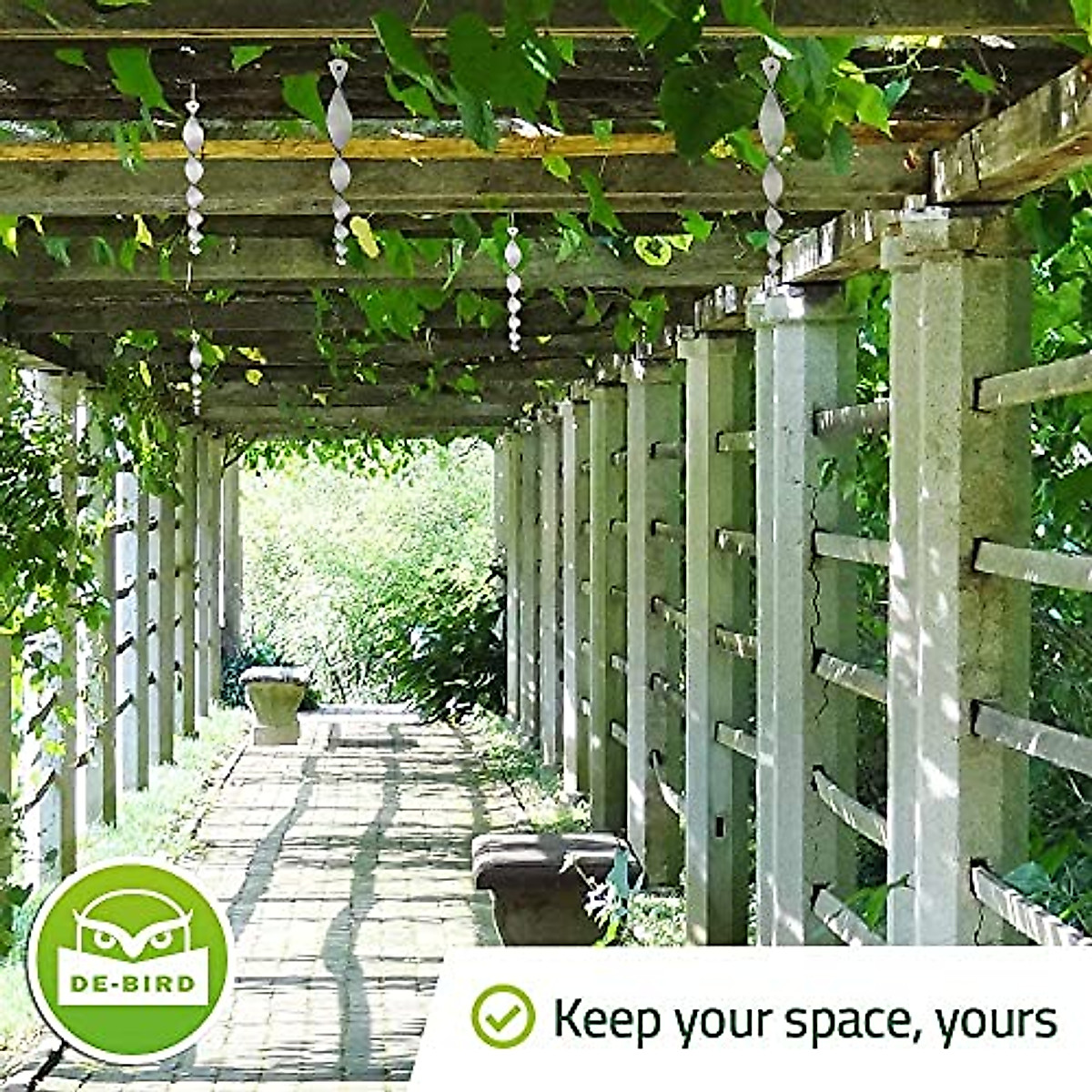 De-Bird Bundle Includes: Defender Spikes 12 pk & Bird Scare Rods 12pk, Outdoor Pest Defenders to Keep Off Pigeon, Woodpecker & Squirrels.