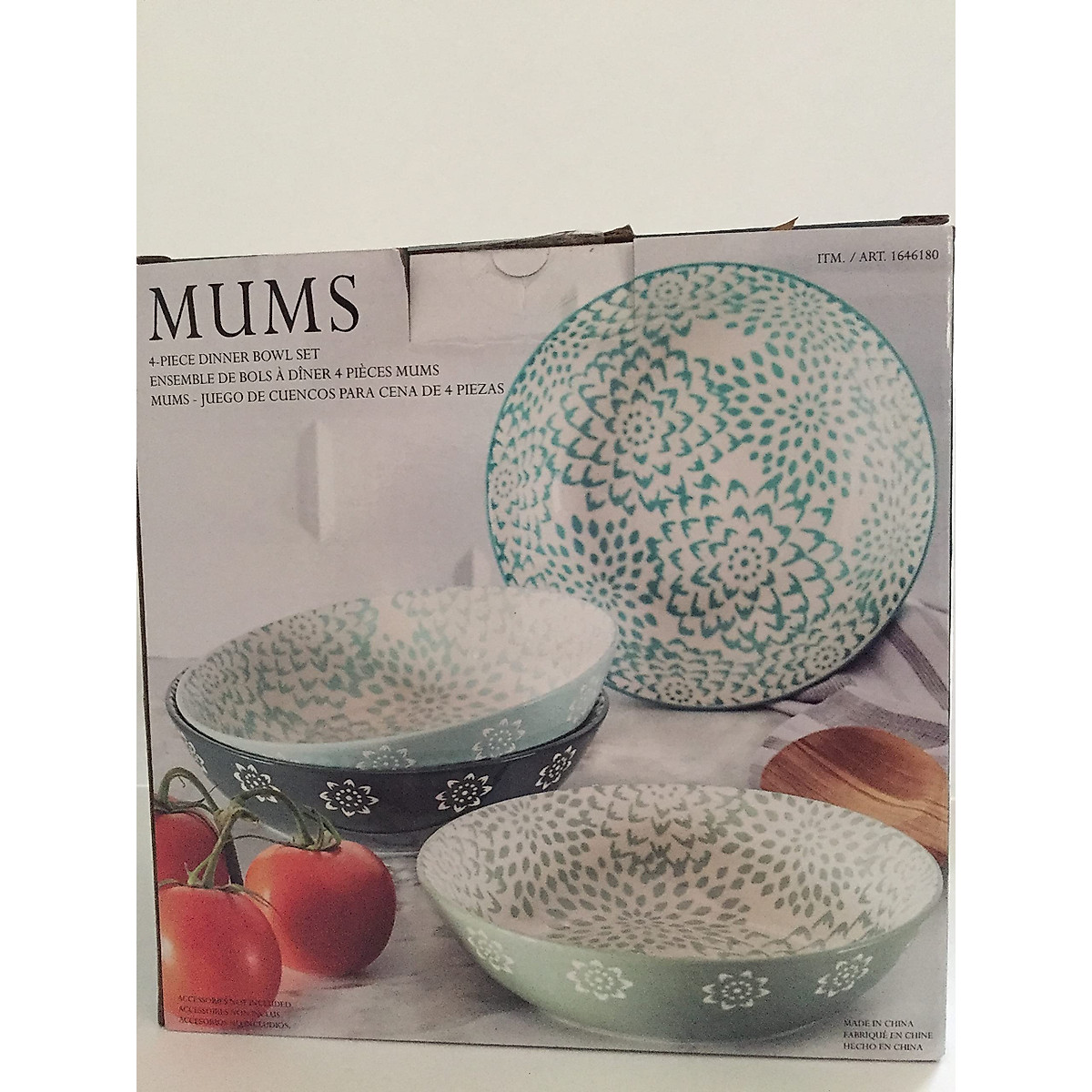 Baum Mums 4-Piece Dinner Bowl Set