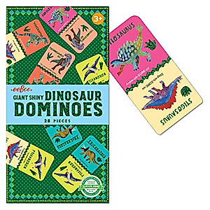 eeBoo's Giant Foil Dinosaur Dominoes, Multicolor