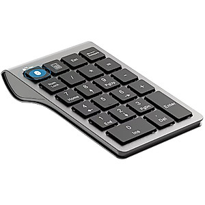 Bluetooth Number Pad Wireless & Wired 10 Key USB Keypad Two in One, Rechargeable Numpad for Laptops, Desktop, Computers Accessories Compatible with MacBook iPads ChromeBook EliteBook Notebook etc.