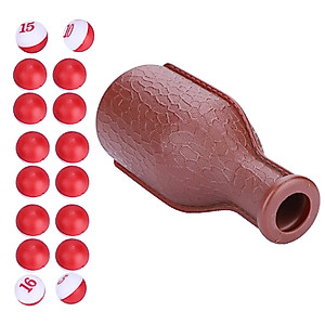 Billiards Dice, Brown Perfect Billiards Accessory Rubber Dice Bottle, for Kelly, Pea and Pill Pool and Others