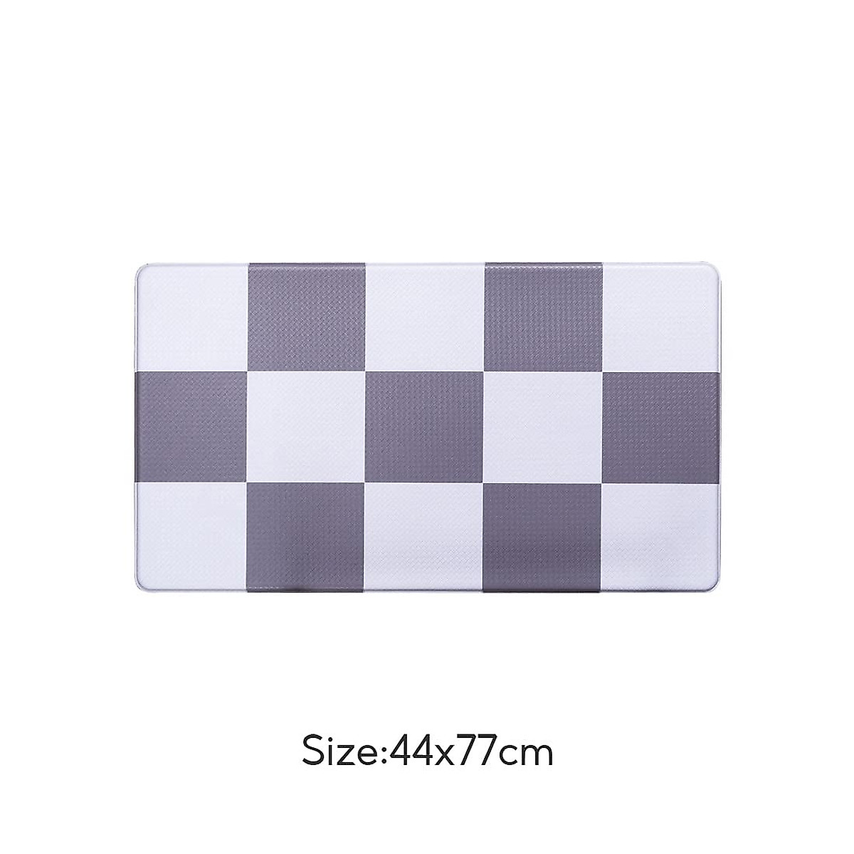 MINISO Kitchen Mat Cushioned Anti-Fatigue Rug, 17"x 30", Non-Slip & Waterproof, Heavy Duty PVC Ergonomic Comfort Mat for Kitchen, Home, Office, Laundry, Black