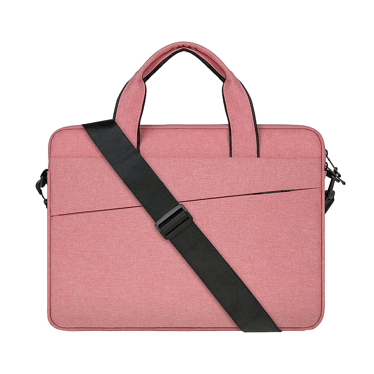 RAINYEAR 13 Inch Laptop Sleeve Shoulder Bag Compatible with MacBook 13.6" M2 A2681, 13.3 Air Pro M1/M2 A2338 A2337, 13.3" Chromebook Notebook Messenger Bag Carrying Case Briefcase for Men Women, Pink