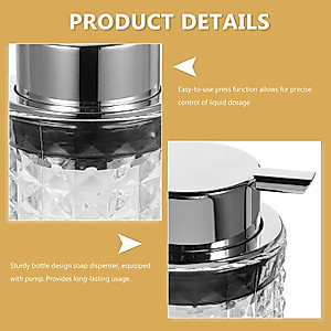 Cabilock Hand Soap Dispenser Glass Refillable Liquid Hand Soap Shampoo Dispenser Pump Bottle Lotion Hand Soap Jar Cosmetic Containers for Home Bathroom