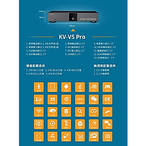 New Generation HiFine Karaoke System: KV-V5Max Smart Karaoke Player with 2T Harddrive, HiFine 22" Touch Screen, Cloud Song Download, Android Live TV and Movies Online.