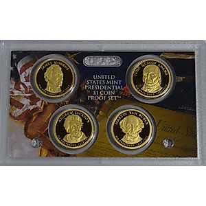 2008 S Presidential Dollar Proof Set - 4 coins - All S Mint Coins - Original Package with COA - $1 US Mint - Gem Proof - DCAM