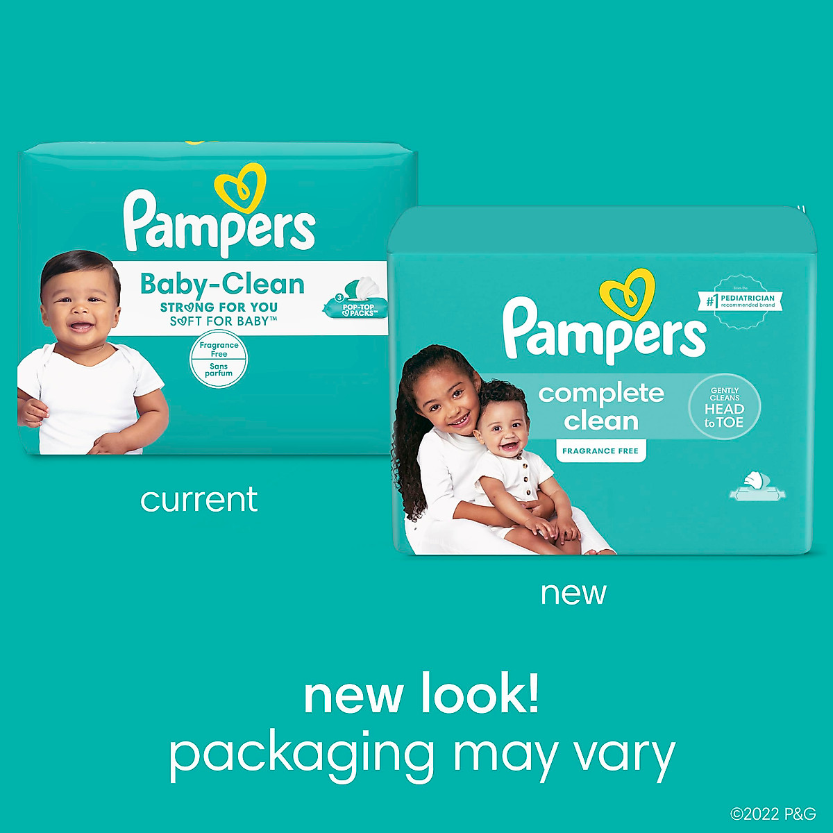Baby Wipes, Pampers Baby Diaper Wipes, Complete Clean Scented, 6X Pop-Top Packs, 432 Total Wipes