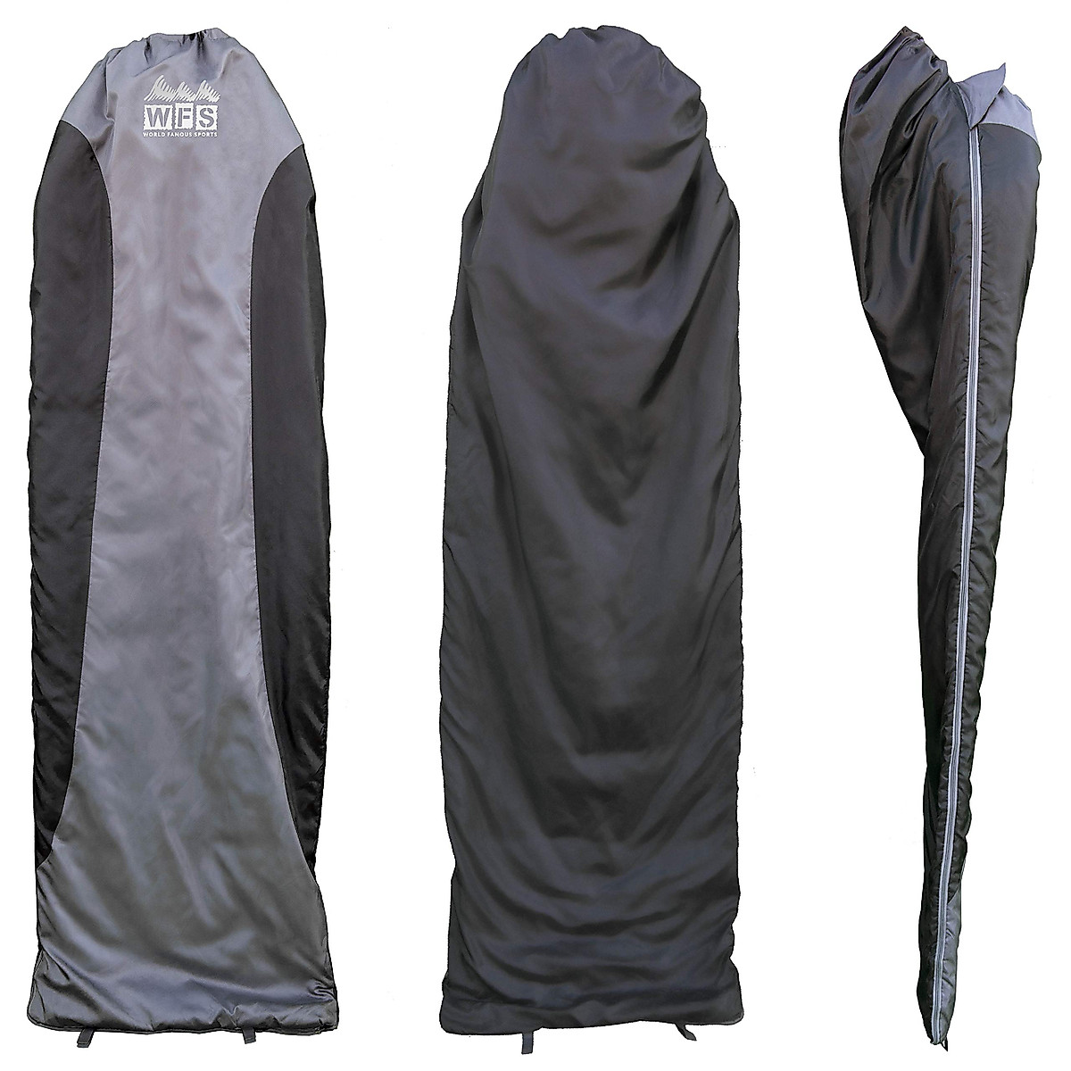 WFS Ultra Lite 40-50 Degree Sleeping Bag or Liner, Black/Grey