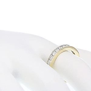 Vir Jewels 3/4 cttw Diamond Wedding Band for Women, Half Eternity Round Diamond Ring in 14K Yellow Gold Channel Setting, Size 7.5
