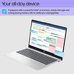 HP 14 FHD Laptop Computer, Intel Quad-Core Pentium N200 (Beat i5-8250U), 4GB RAM, 128GB SSD, WiFi, Webcam, Fast Charge, Backlit Keyboard, 1 Year Microsoft Office 365, Win 11, w/GM Accessory