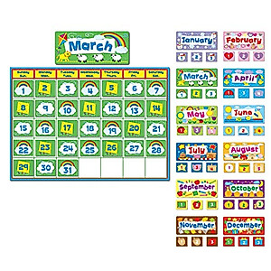 Carson Dellosa Calendar Set—Multicolor, Seasonal Kit With Monthly Headers, Days of the Week, Numbers, Seasons, Holidays, Bulletin Board Décor (415 pc)