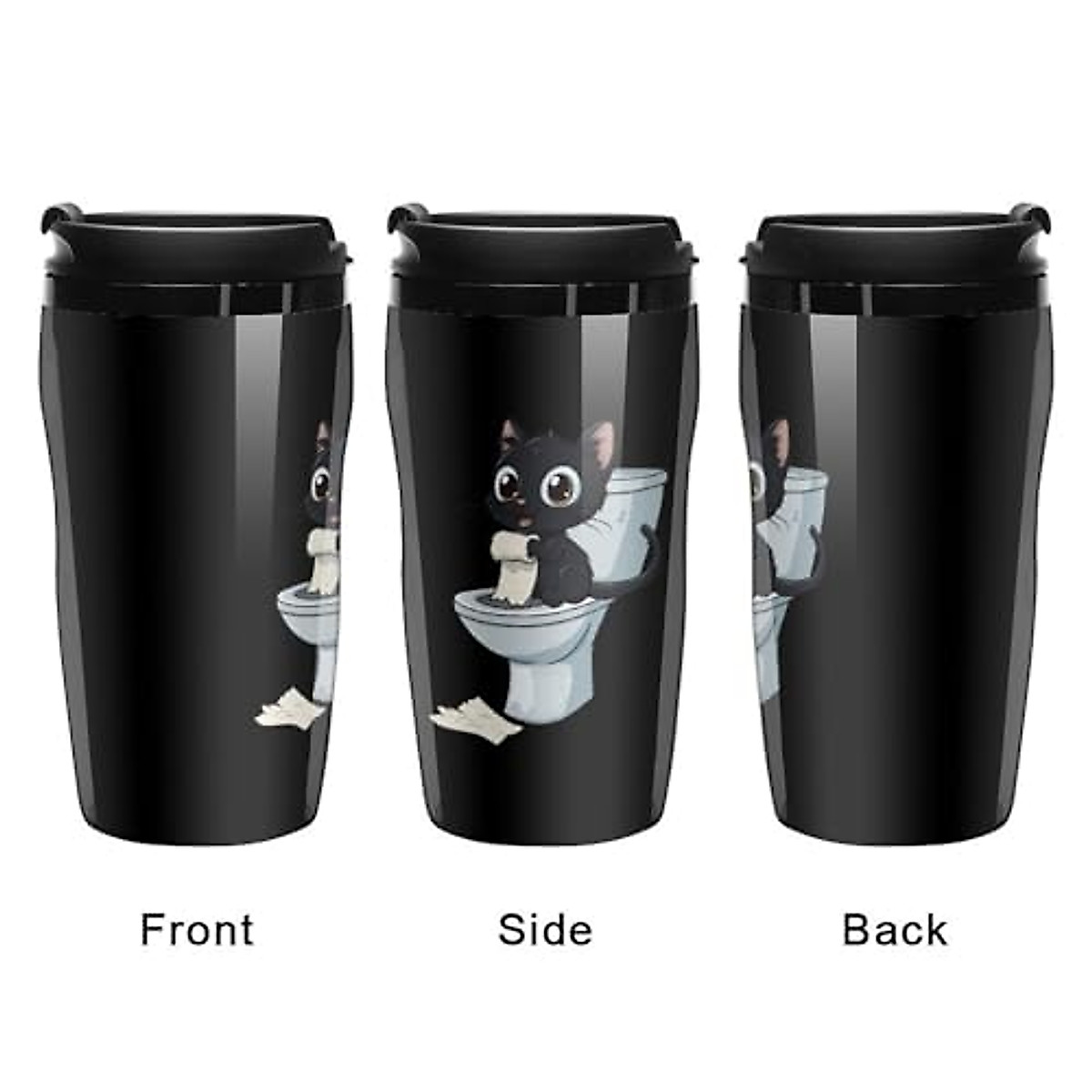 Cat Please Travel Coffee Mug Reusable Coffee Cup Tumbler with Lid for Outdoor 250ml