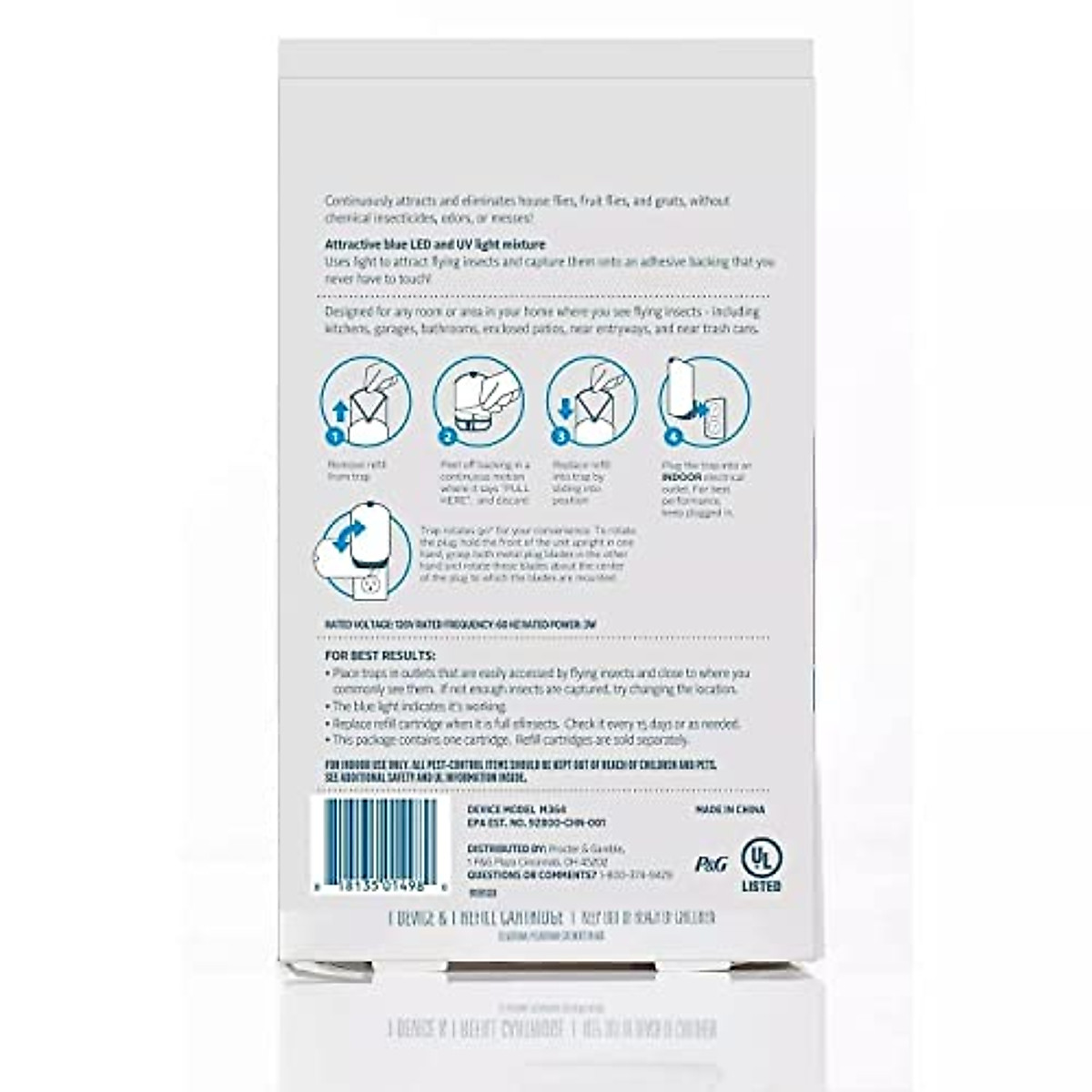 Electric Flying Insect Trap Starter Kit - Zevo | Mosquito Killer| Fruit Fly Trap | UV light attracts insect |