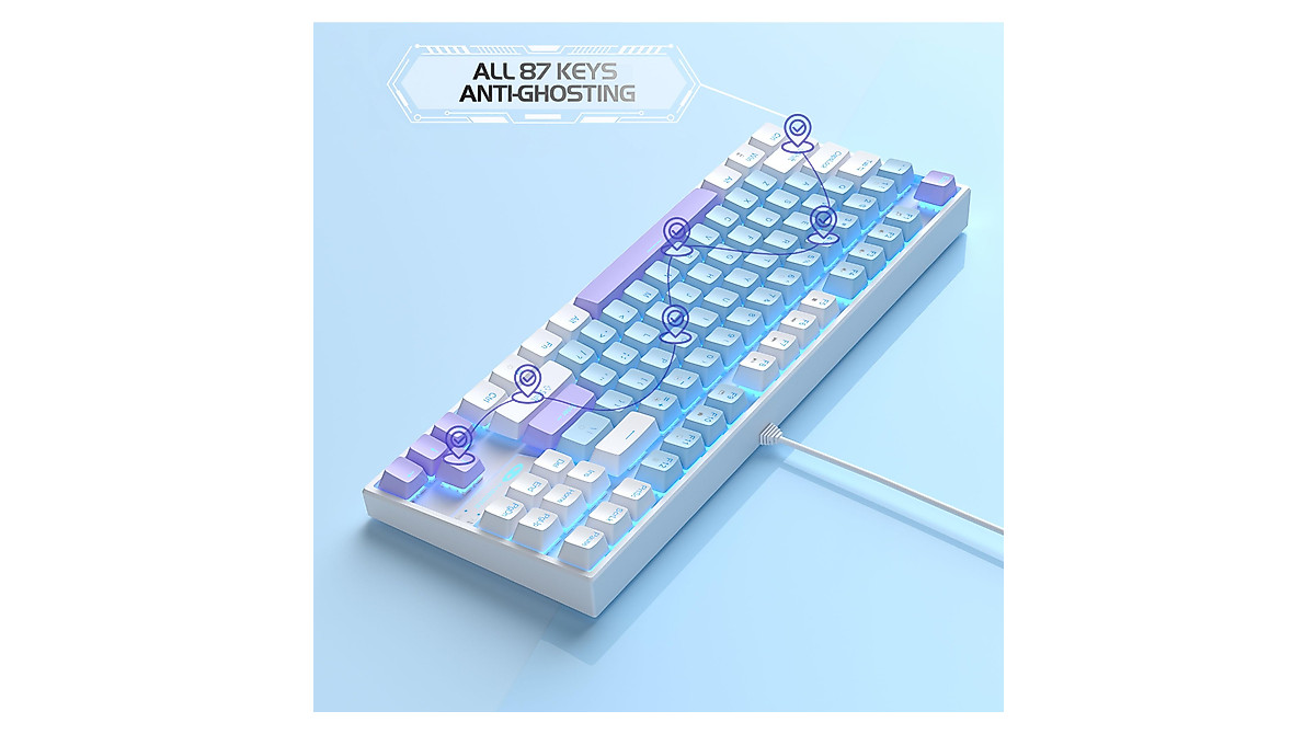 MageGee 75% Mechanical Gaming Keyboard - Blue LED TKL