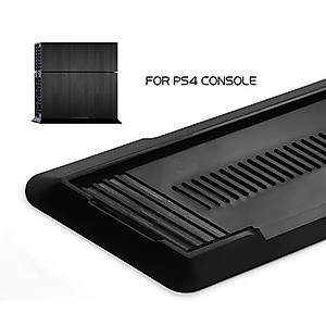 CKXIN Vertical Stand for PS4 Console Dock Cradle Mount Bracket Holder for PS4 Host Base for PS4 Console Gaming Accessories, Black