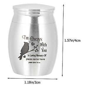 2pcs Funeral Ashes Urn Ashes Urn for Animal Cinerary Casket for Pet Ashes Urn for Pet Dog Cinerary Casket Cat Ashes Urn Keepsake Ashes Urn Cinerary Casket for Animal Bird Urn
