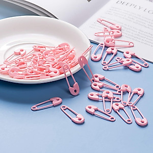 144 Pieces of Plastic Safety Pin Girl Baby Shower Preferred Charm (Pink)